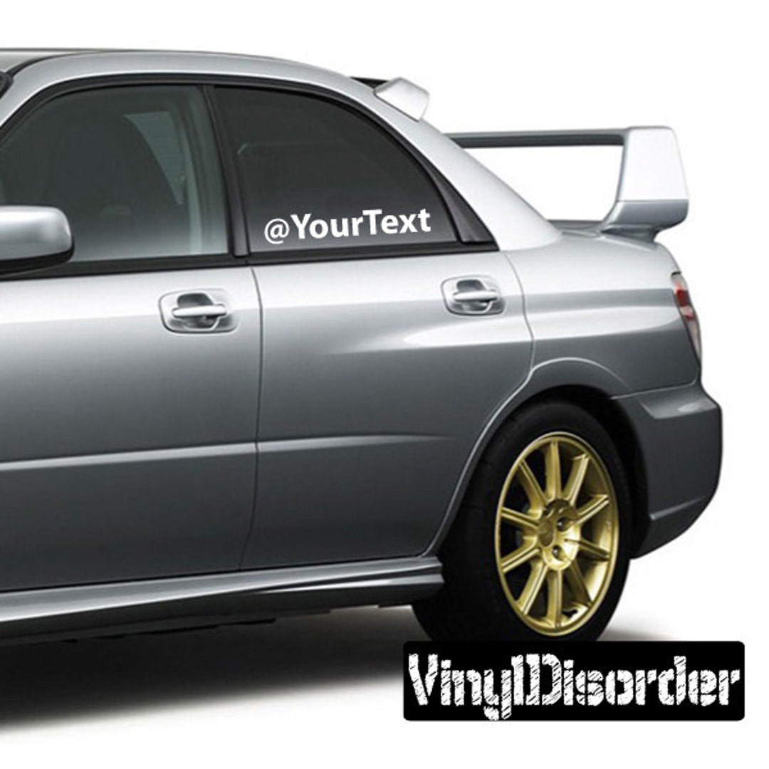 Custom @yourtext Decal - Wall Decal - Car Decal - Vinyl Decal - Etsy