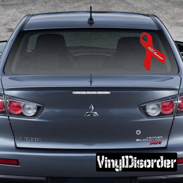 AIDS Awareness Ribbon Vinyl Wall Decal or Car Sticker - Etsy