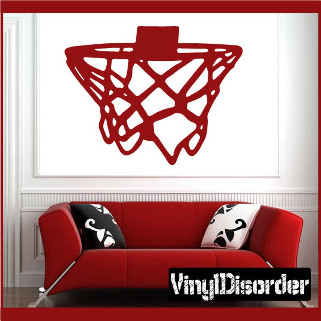 Basketball Hoop Vinyl Wall Decal or Car Sticker - Basketballst028et - Etsy