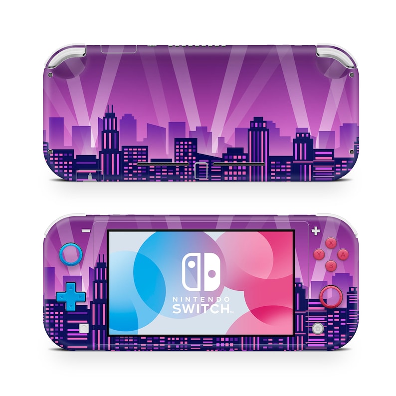 Purple City Lights Nintendo Switch Lite Wrap Skin - Etsy
