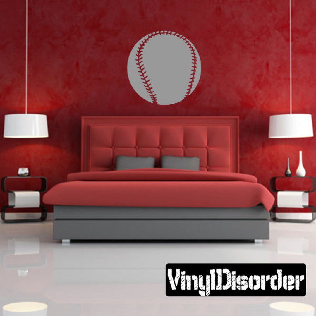 Baseball Ball Vinyl Wall Decal or Car Sticker - Baseballst018et - Etsy