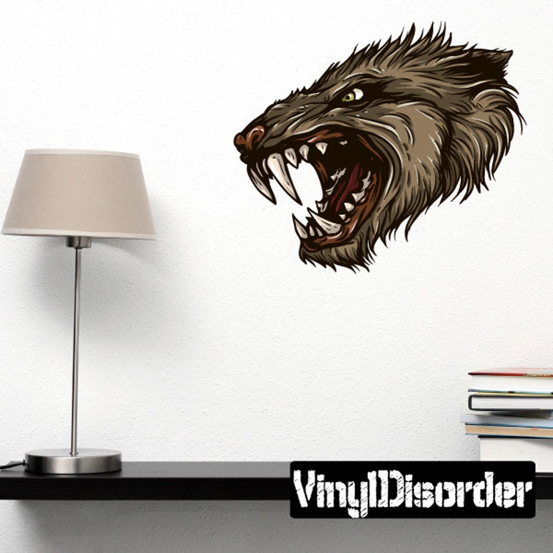 Mythical Creature Werewolf Wall Decal - Wall Fabric - Vinyl Decal ...