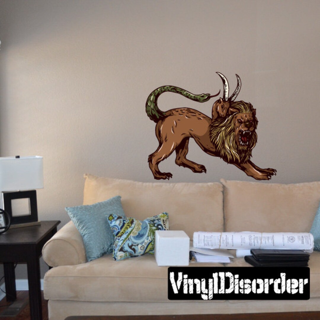 Mythical Creature Chimera Wall Decal - Wall Fabric - Vinyl Decal ...