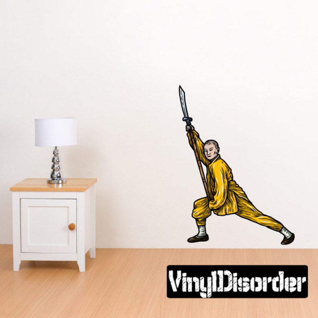 Kung Fu Wall Decal - Wall Fabric - Vinyl Decal - Removable and Reusable ...