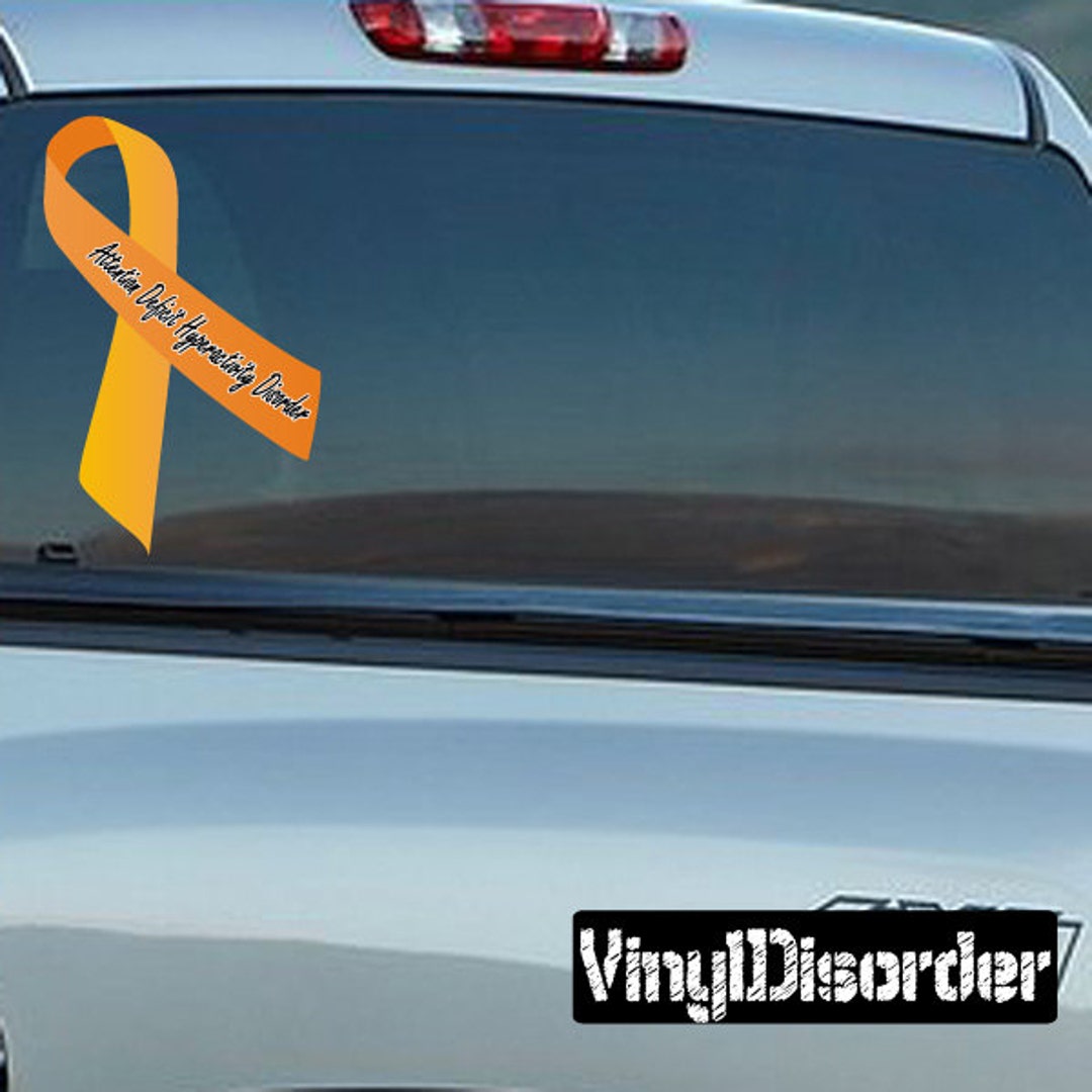 Attention Deficit Hyperactivity Disorder Vinyl Wall Decal or Car ...