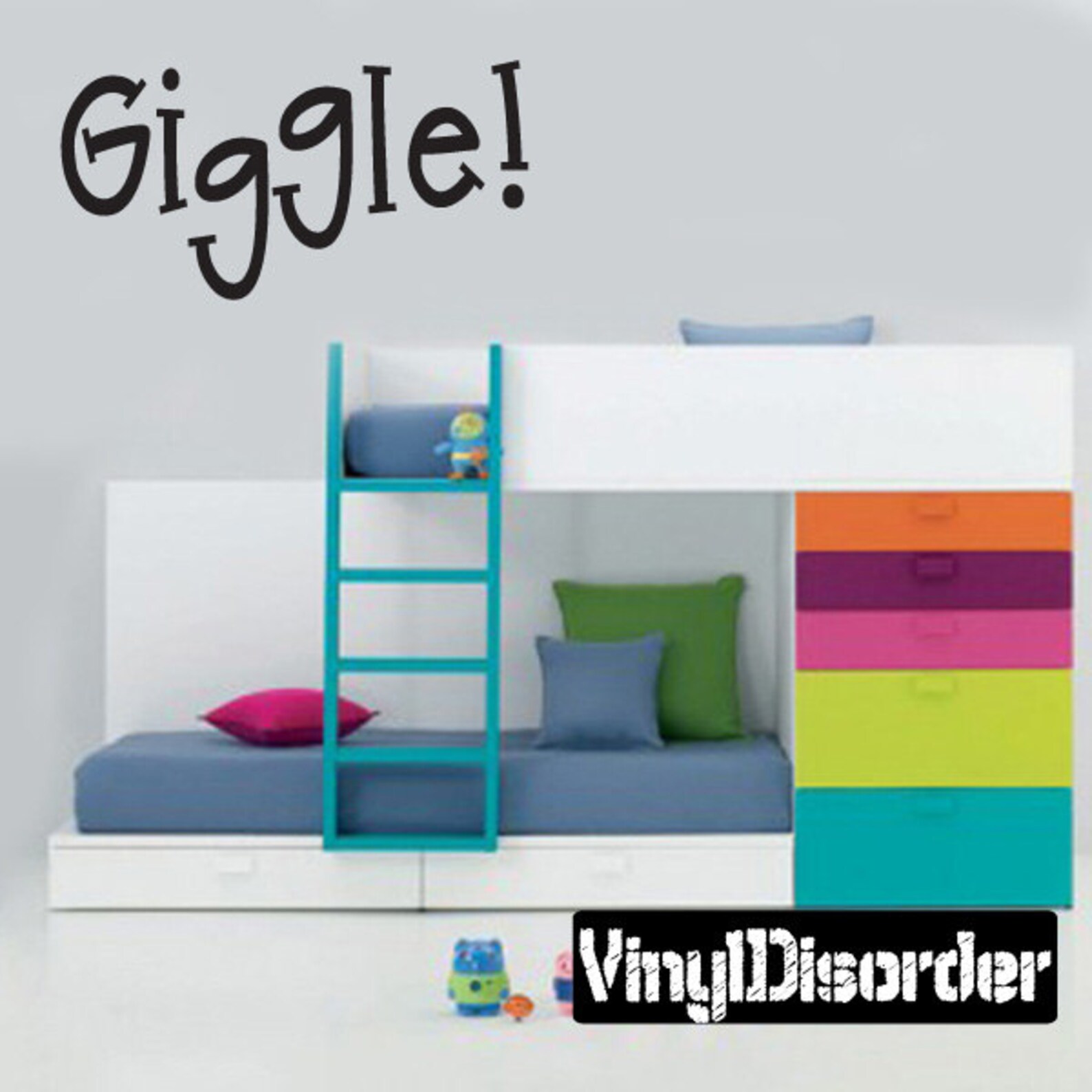 Giggle Child Vinyl Wall Decal Wall Quotes Vinyl Sticker - Etsy