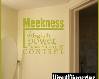 Meekness Absolute Power Under Perfect Control Inspirational - Etsy