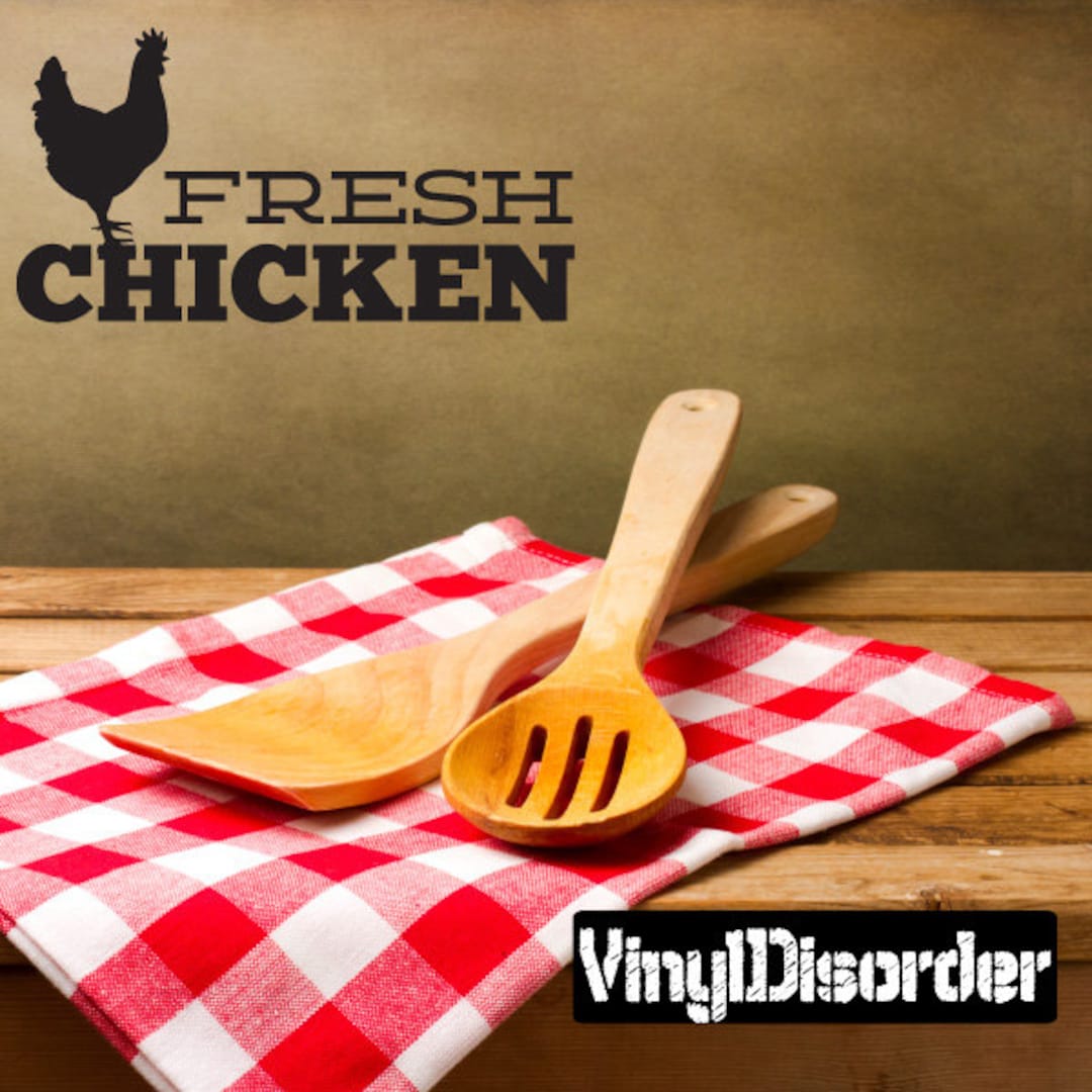 Fresh Chicken Bbq Wall Decal - Vinyl Decal - Car Decal - Id020 - Etsy