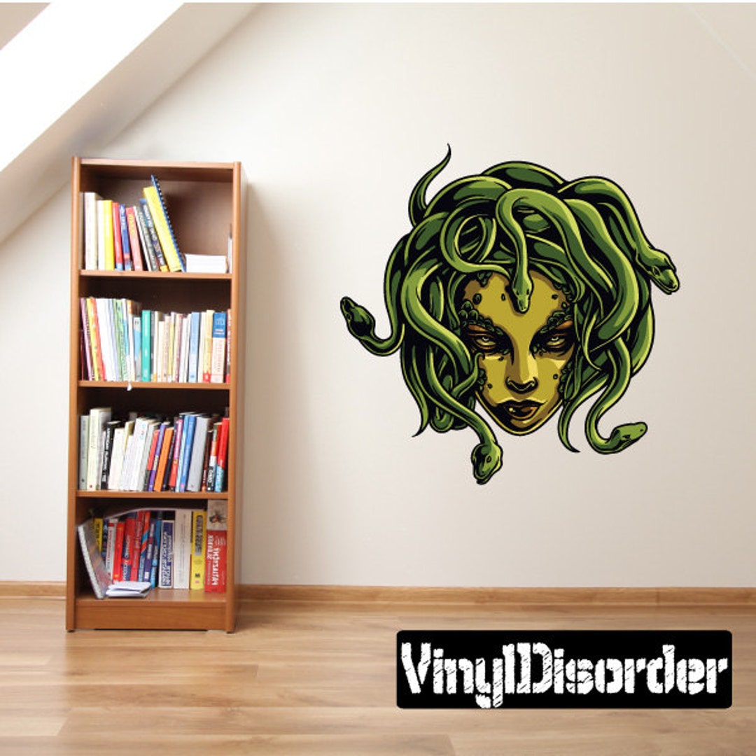 Mythical Creature Medusa Wall Decal - Wall Fabric - Vinyl Decal ...