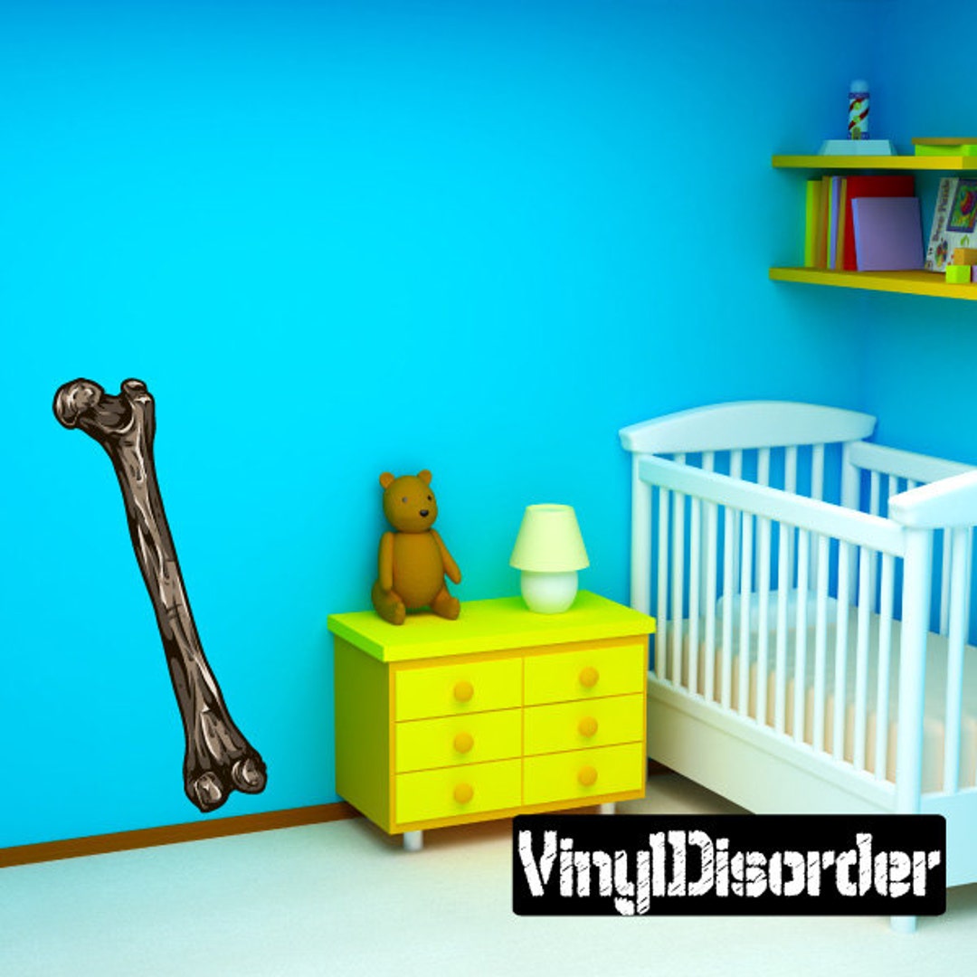 Skeleton Leg Bone Wall Decal - Wall Fabric - Vinyl Decal - Removable ...