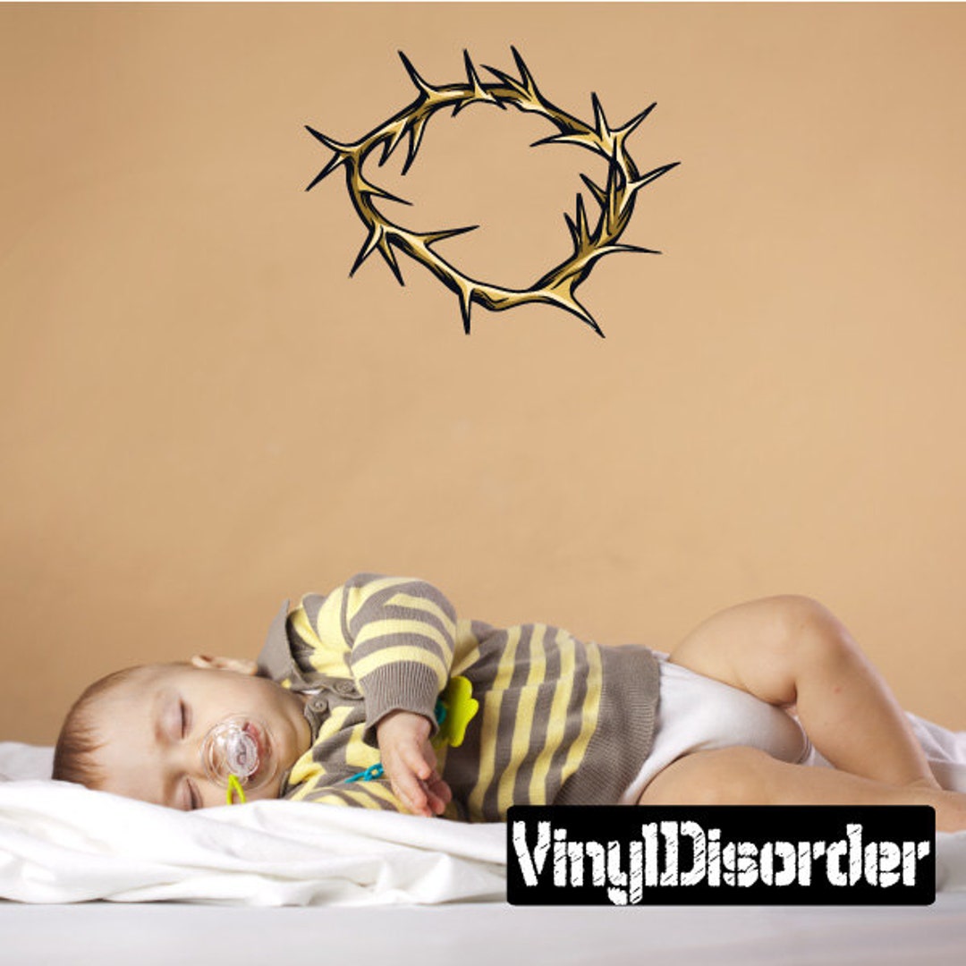 Crown-of-thorns Wall Decal - Wall Fabric - Vinyl Decal - Removable and ...