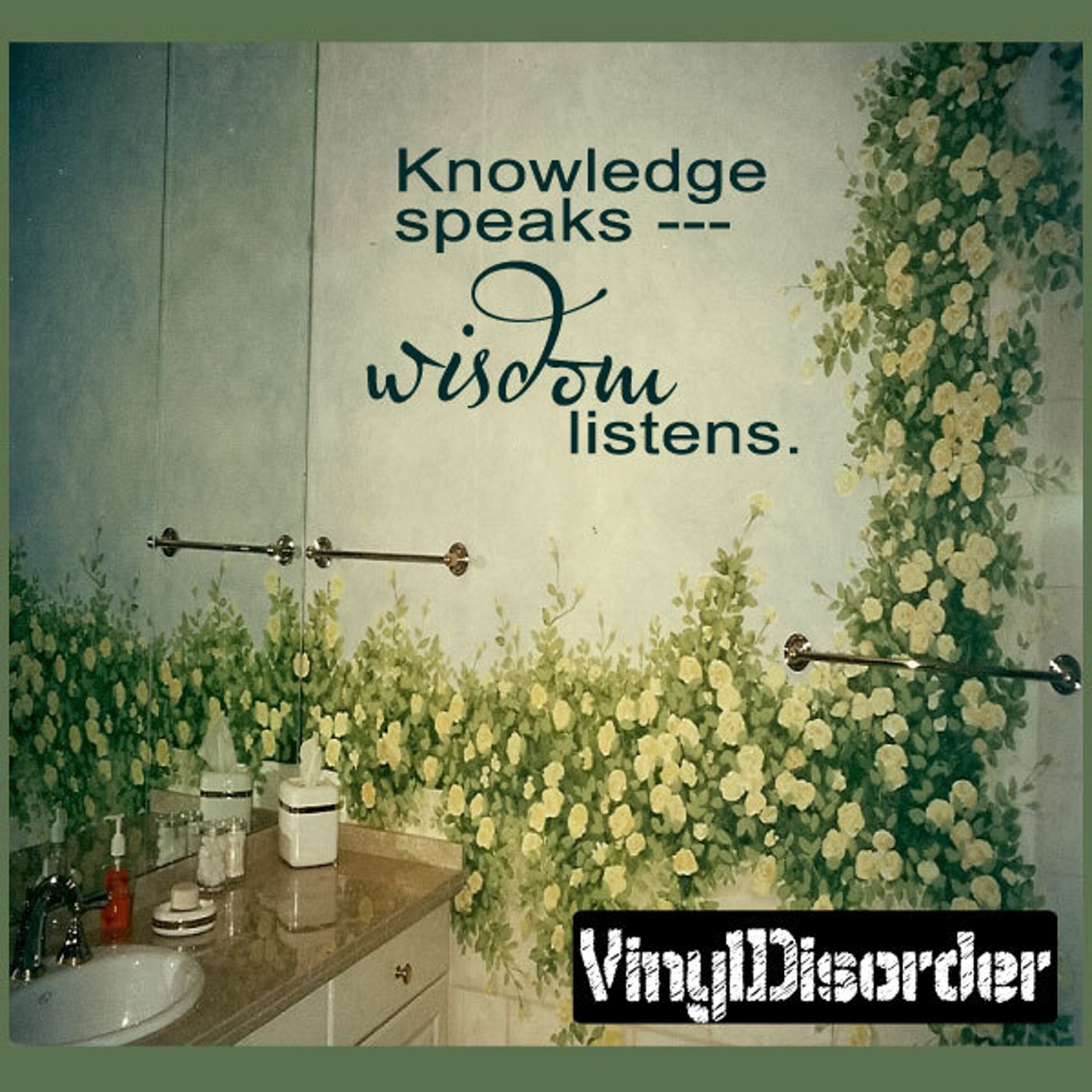 Knowledge Speaks Wisdom Listens Vinyl Wall Decal Wall - Etsy