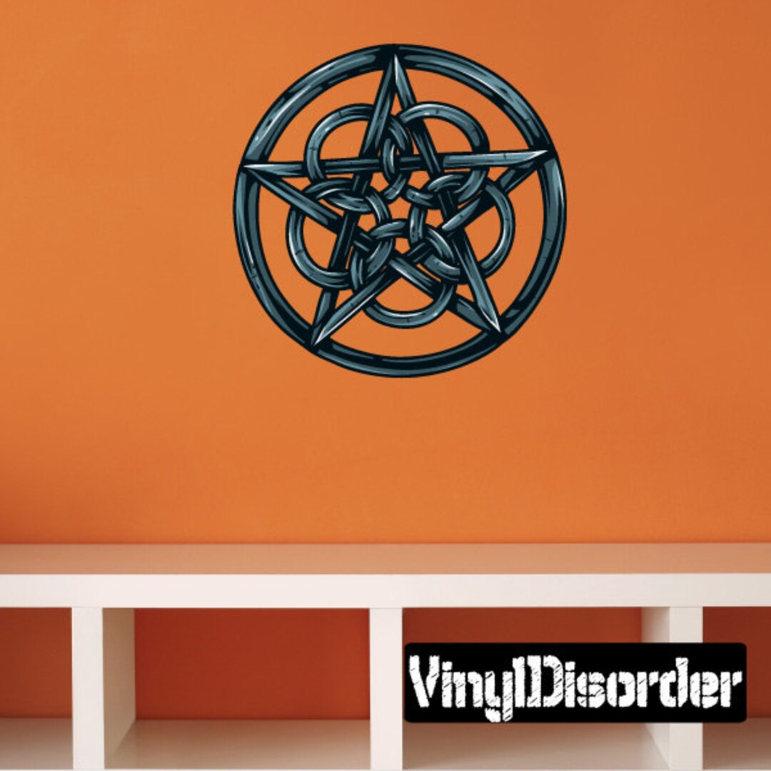 Occult Pentagram Wall Decal - Wall Fabric - Vinyl Decal - Removable and ...