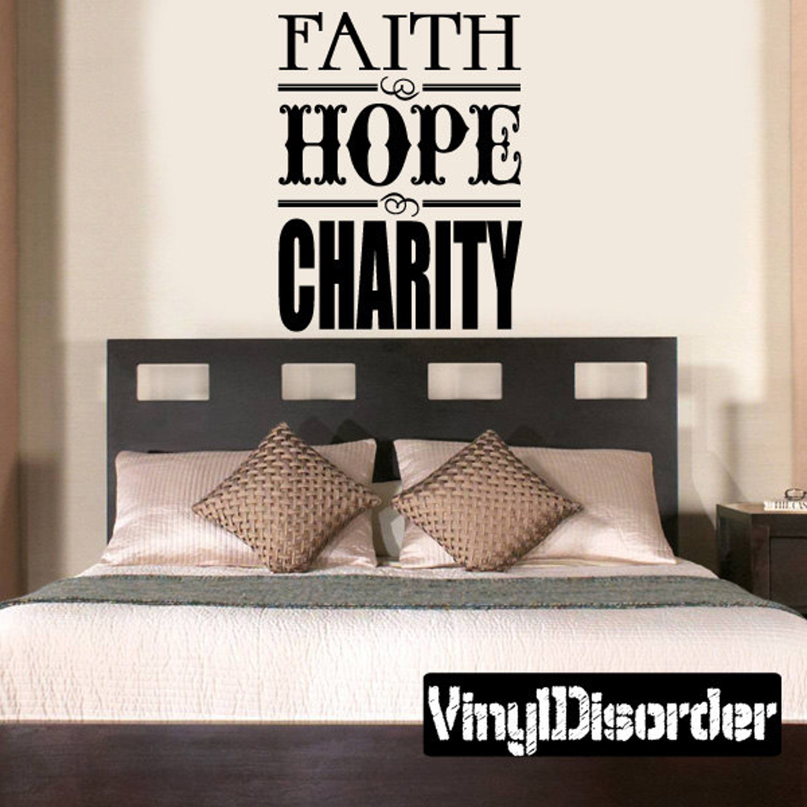 Faith Hope Charity Religious Quote Vinyl Wall Decal or Car Sticker ...
