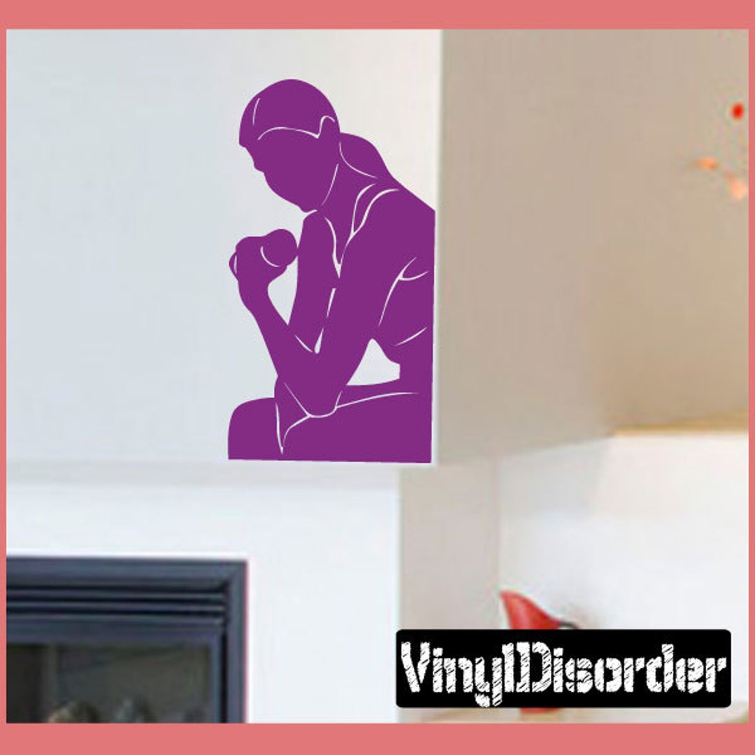 Female Bicep Curls Fitness Vinyl Wall Decal or Car Sticker ...