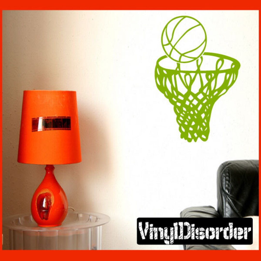 Basketball Hoop Vinyl Wall Decal or Car Sticker - Basketballmc010et - Etsy