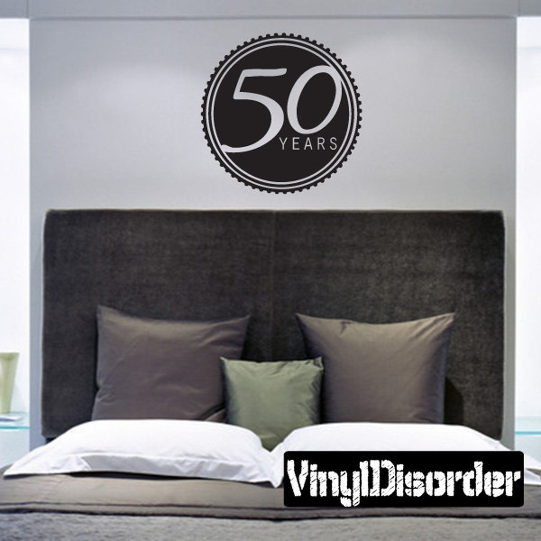 50 Years Celebrations - Vinyl Wall Decal - Wall Quotes - Vinyl Sticker ...
