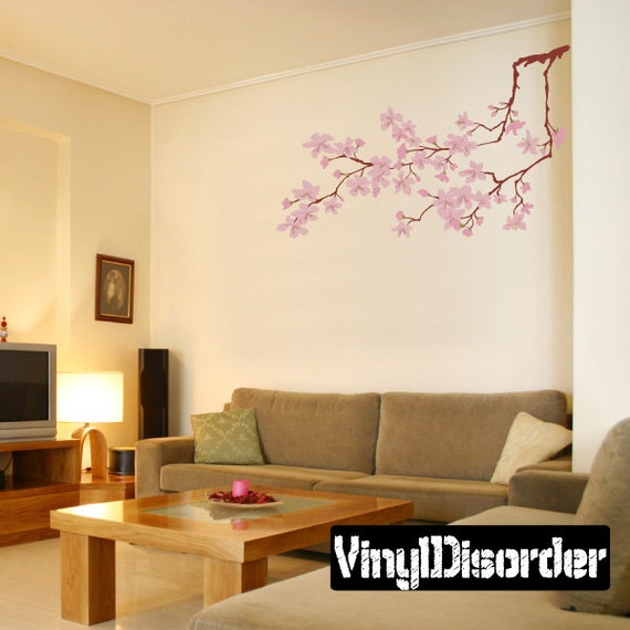 Floral Tree Branch Wall Decal Wall Fabric Vinyl Decal | Etsy