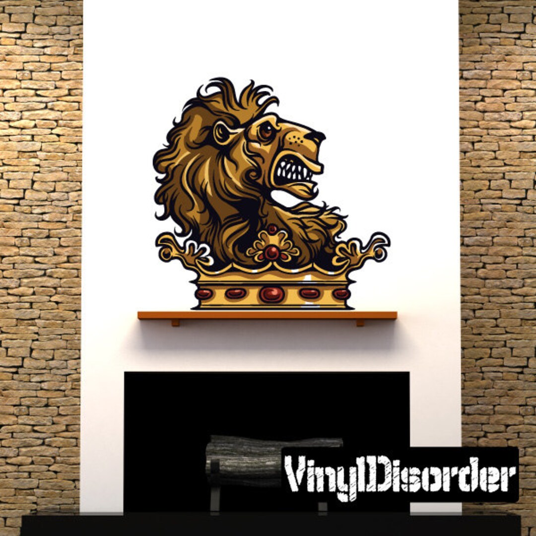 Medieval Lion Wall Decal - Wall Fabric - Vinyl Decal - Removable and ...