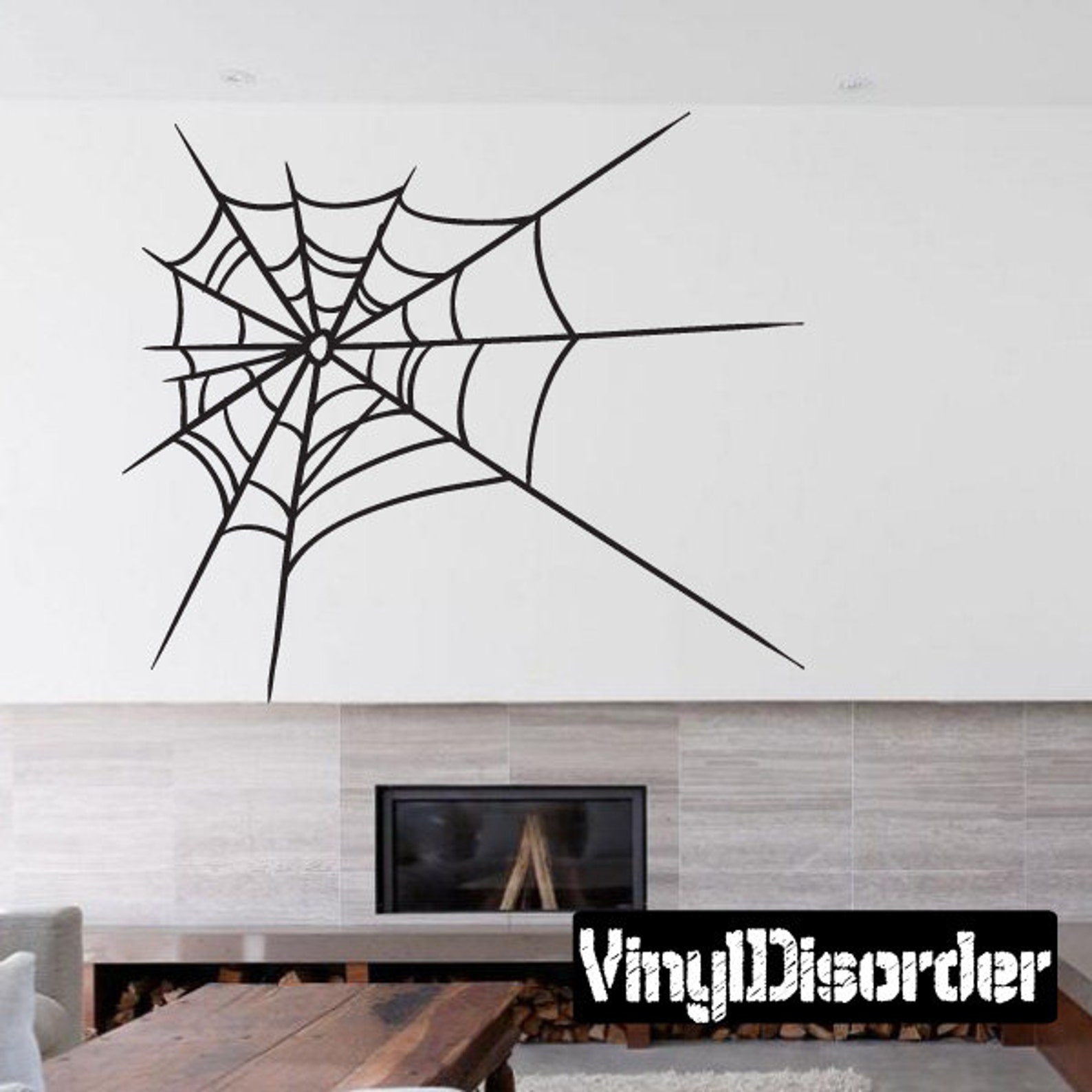 Spider Web Wall Decal Wall Fabric Vinyl Decal Removable and Reusable ...