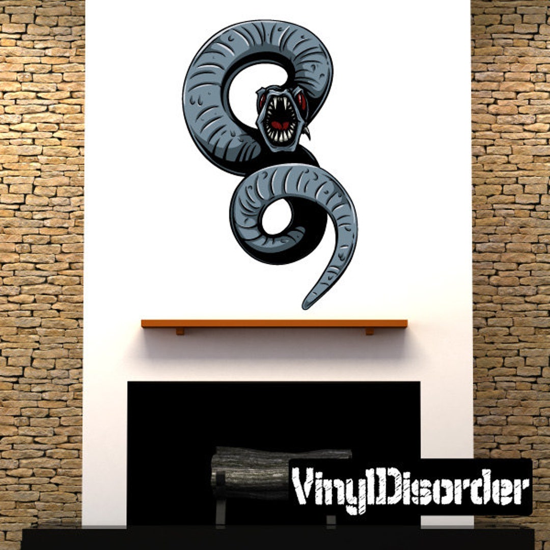 Mythical Creature Serpent Snake Wall Decal - Wall Fabric - Vinyl Decal ...
