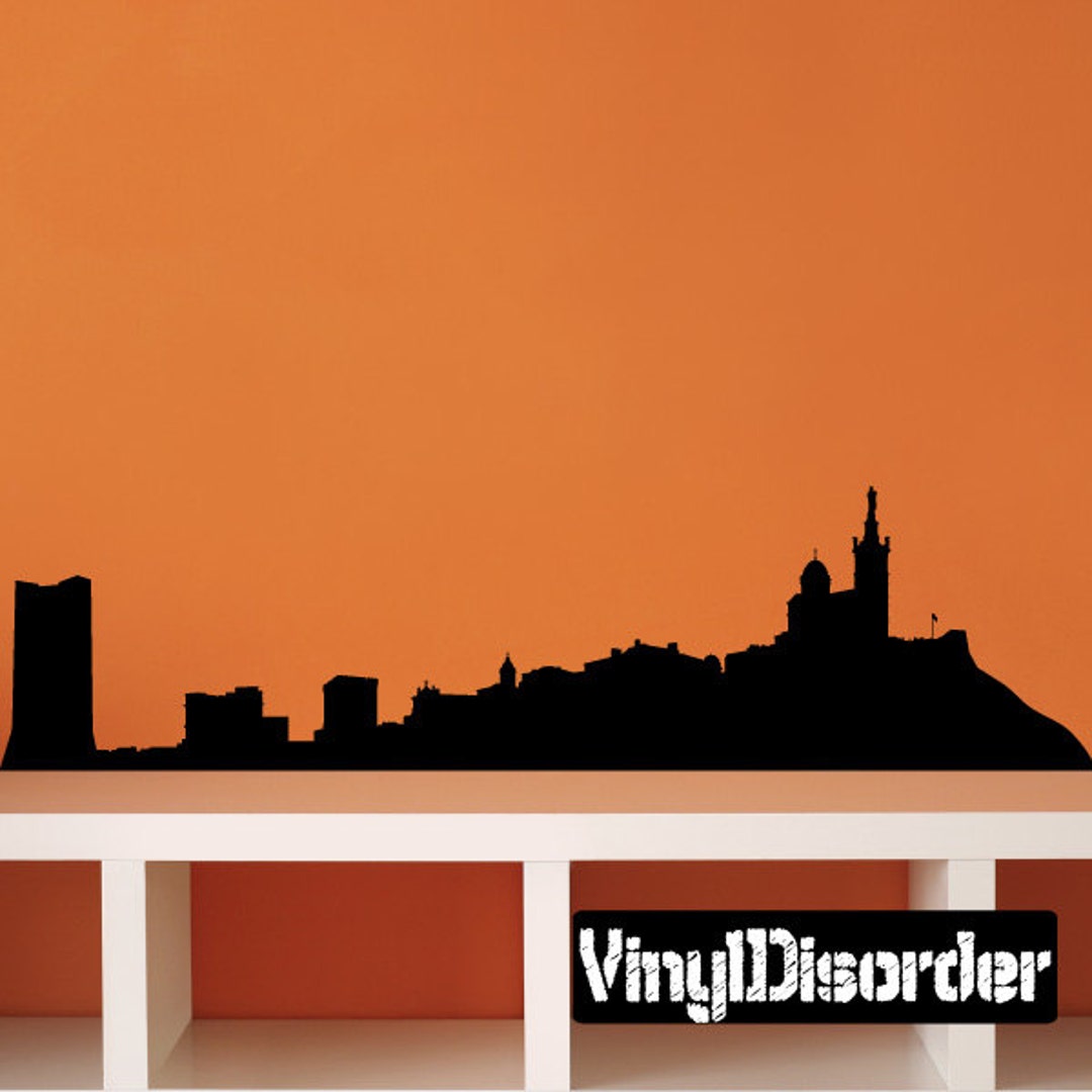 Marseille France Skyline Vinyl Wall Decal or Car Sticker SS120ET - Etsy