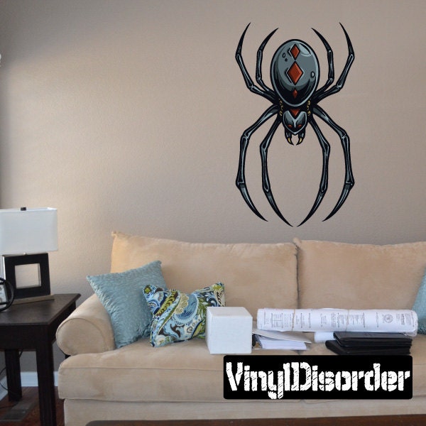 Black Widow Spider Wall Decal Wall Fabric Vinyl Decal - Etsy