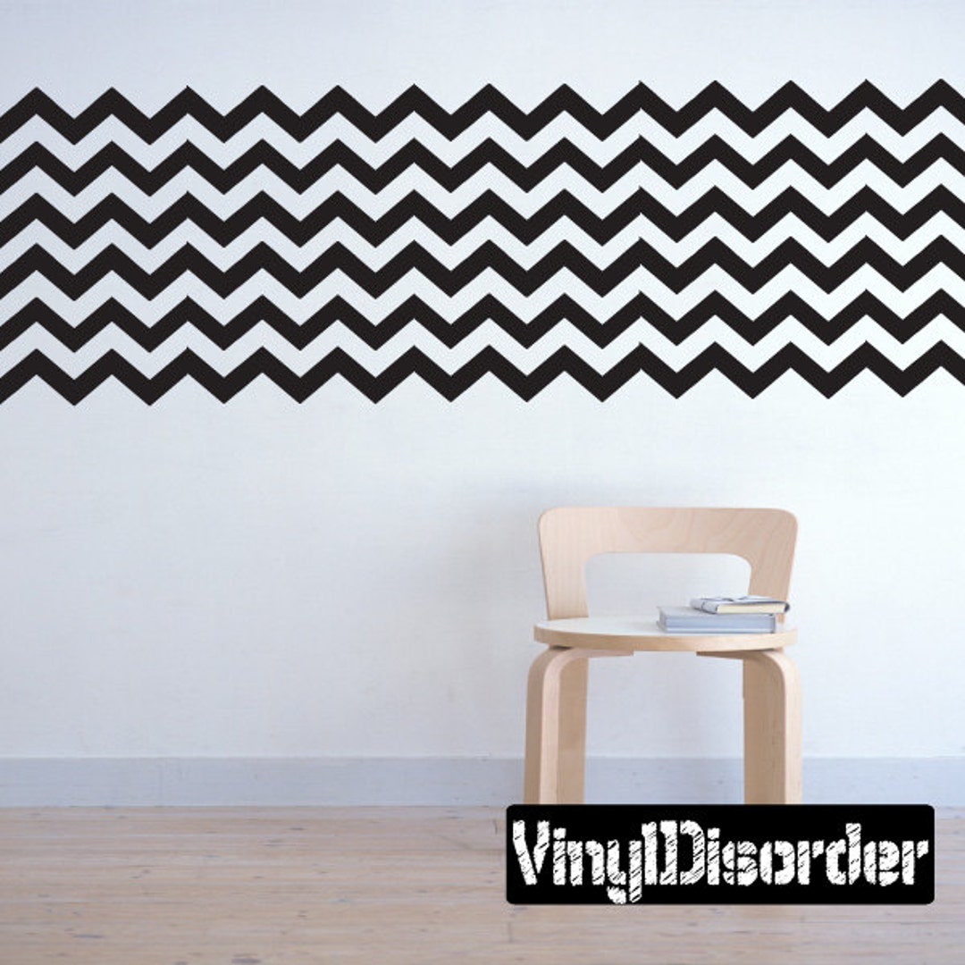Chevron Wall Pattern Vinyl Wall Decal or Car Sticker - Mvd001et - Etsy