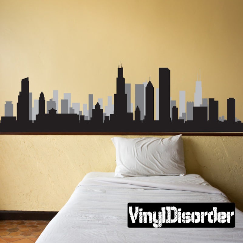 Skyline Wall Sticker - Etsy