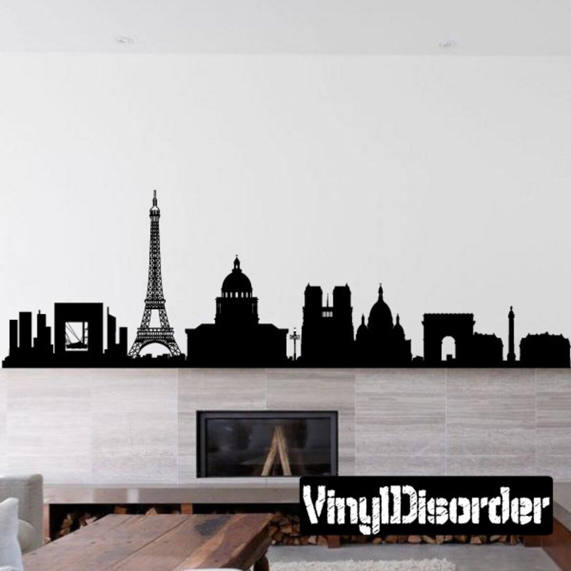 Paris France Skyline Vinyl Wall Decal or Car Sticker SS105ET - Etsy
