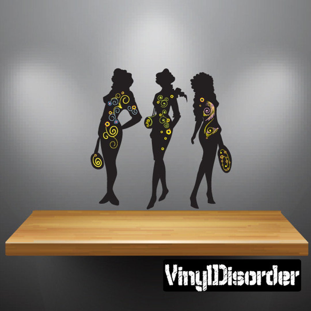 Fashion Girl Wall Decal - Wall Fabric - Vinyl Decal - Removable and ...