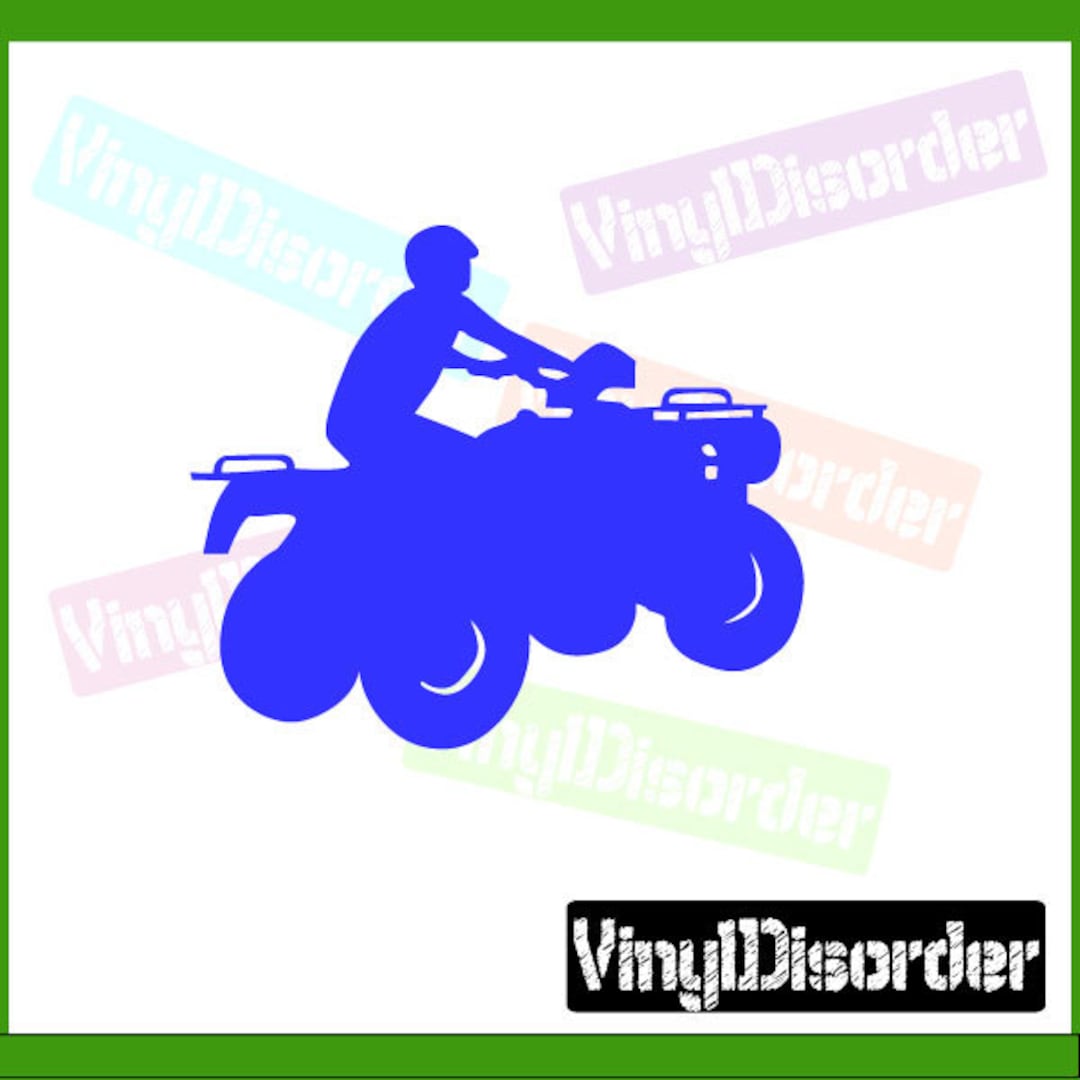 ATV Vinyl Wall Decal or Car Sticker - Atval001et - Etsy