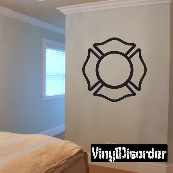 Firefighter Crest Vinyl Wall Decal or Car Sticker Mv011et | Etsy