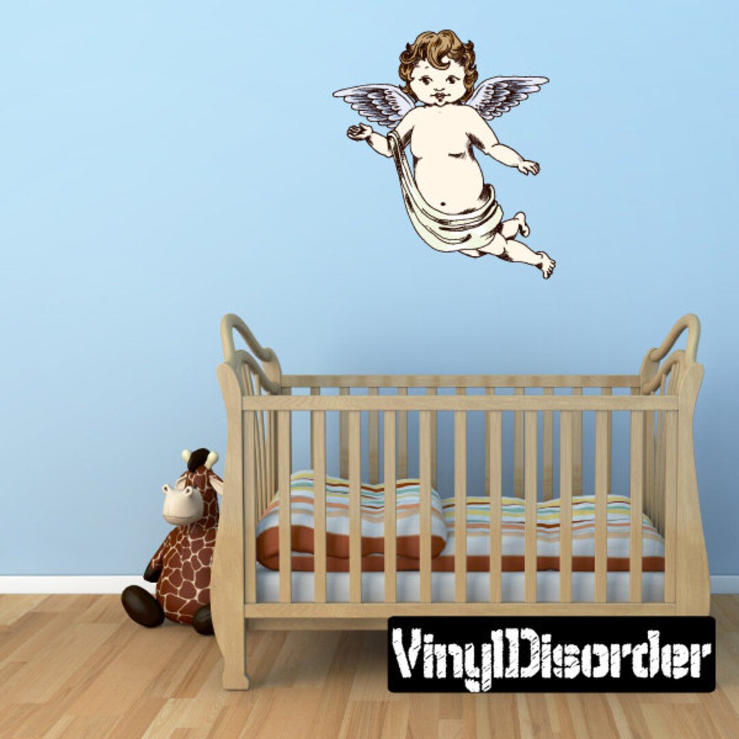 Angel - Vinyl Wall Decal - Wall Fabric - Vinyl Sticker Angeluscolor003 ...