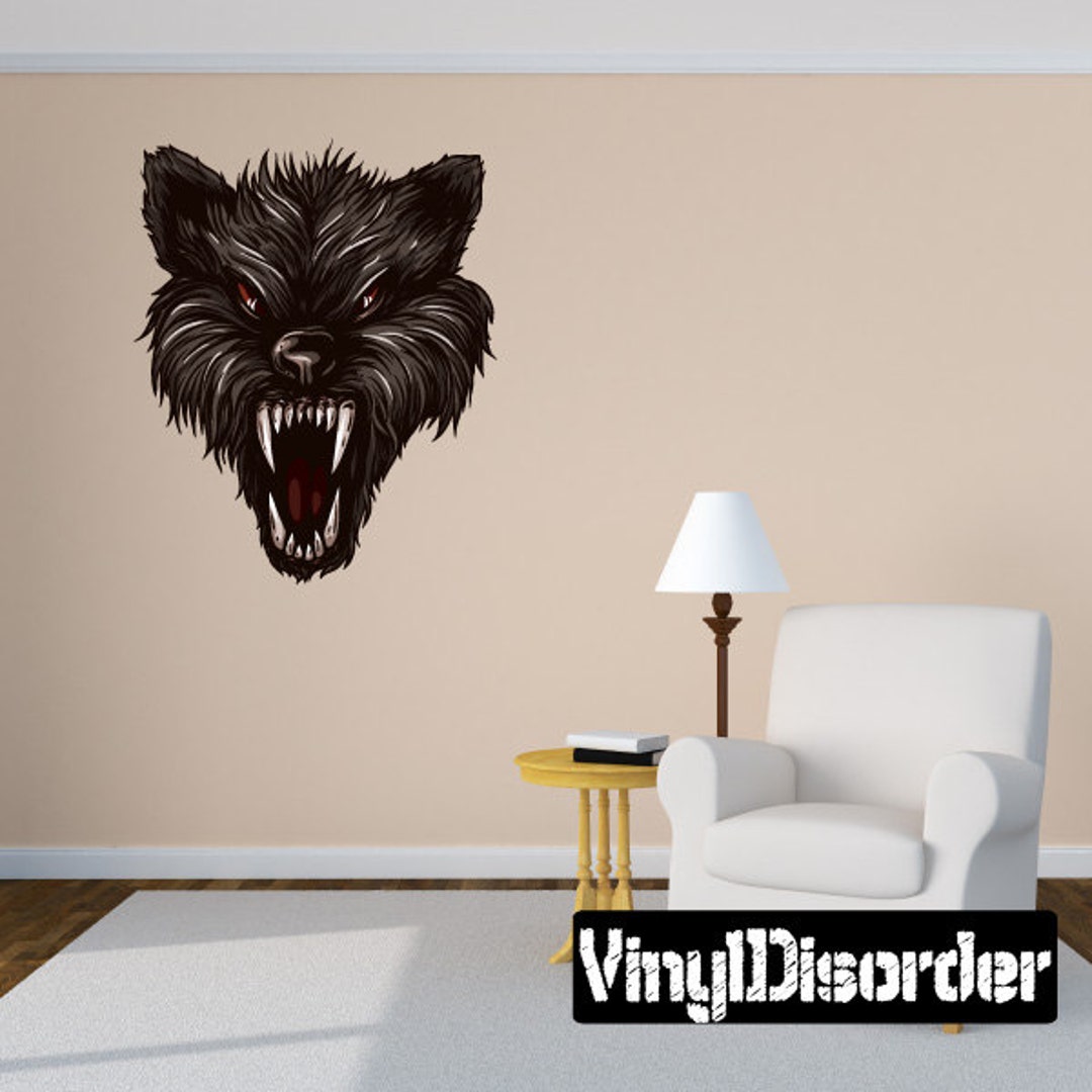 Mythical Creature Werewolf Wall Decal - Wall Fabric - Vinyl Decal ...