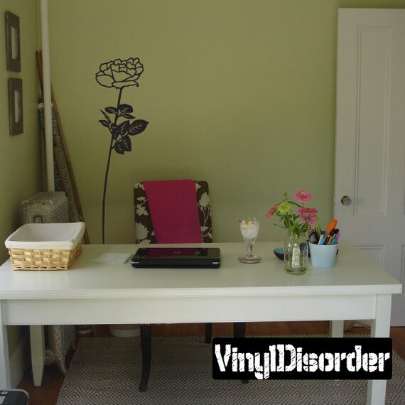 Rose Vinyl Wall Decal or Car Sticker Mv004et | Etsy