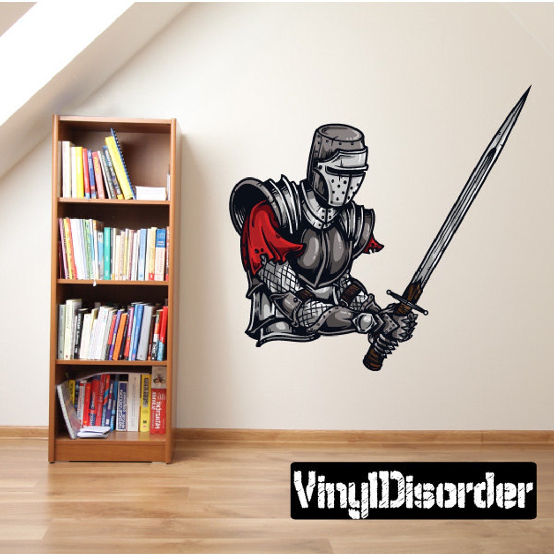 Medieval Knight Wall Decal - Wall Fabric - Vinyl Decal - Removable and ...