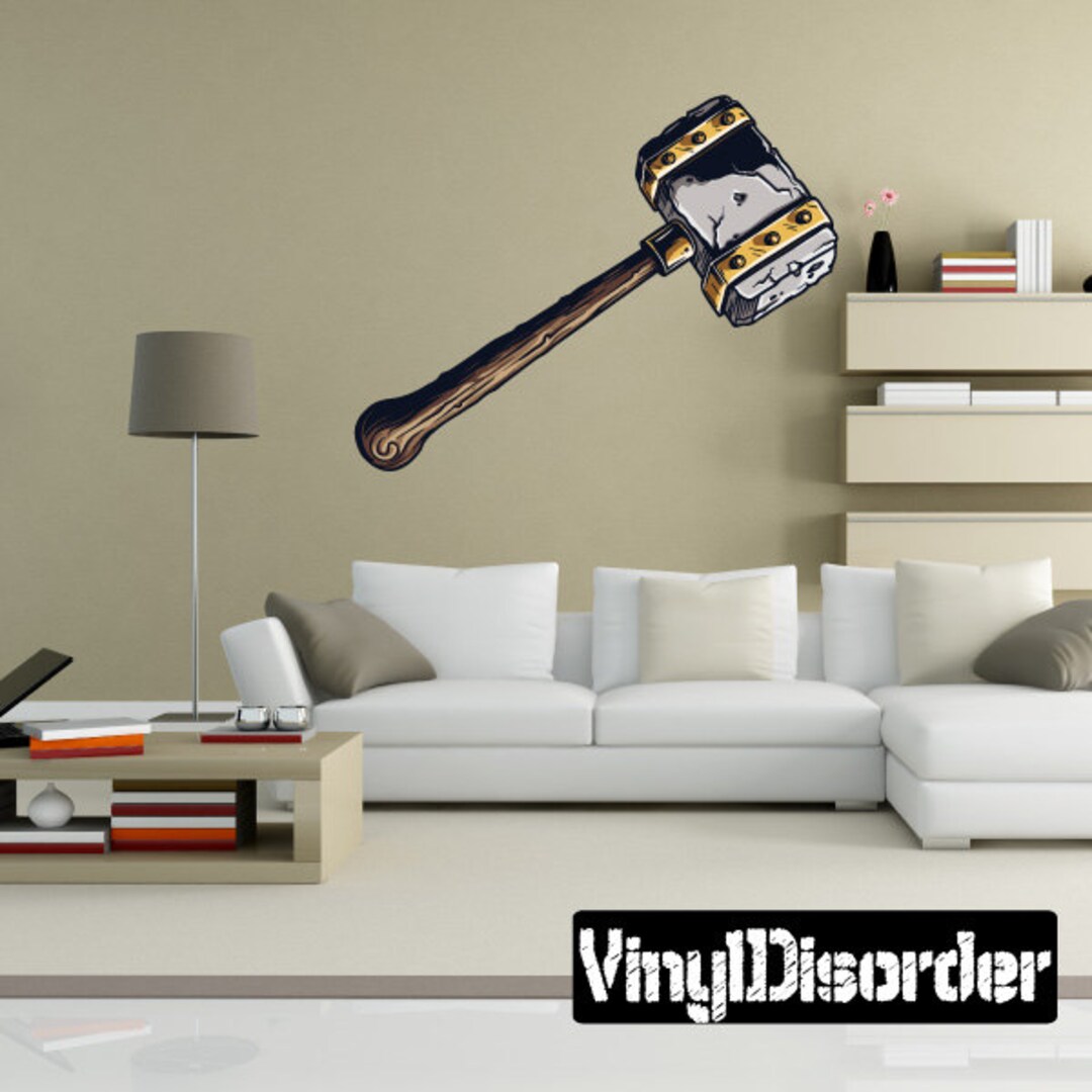 Medieval Weapon Mace Hammer Wall Decal - Wall Fabric - Vinyl Decal ...