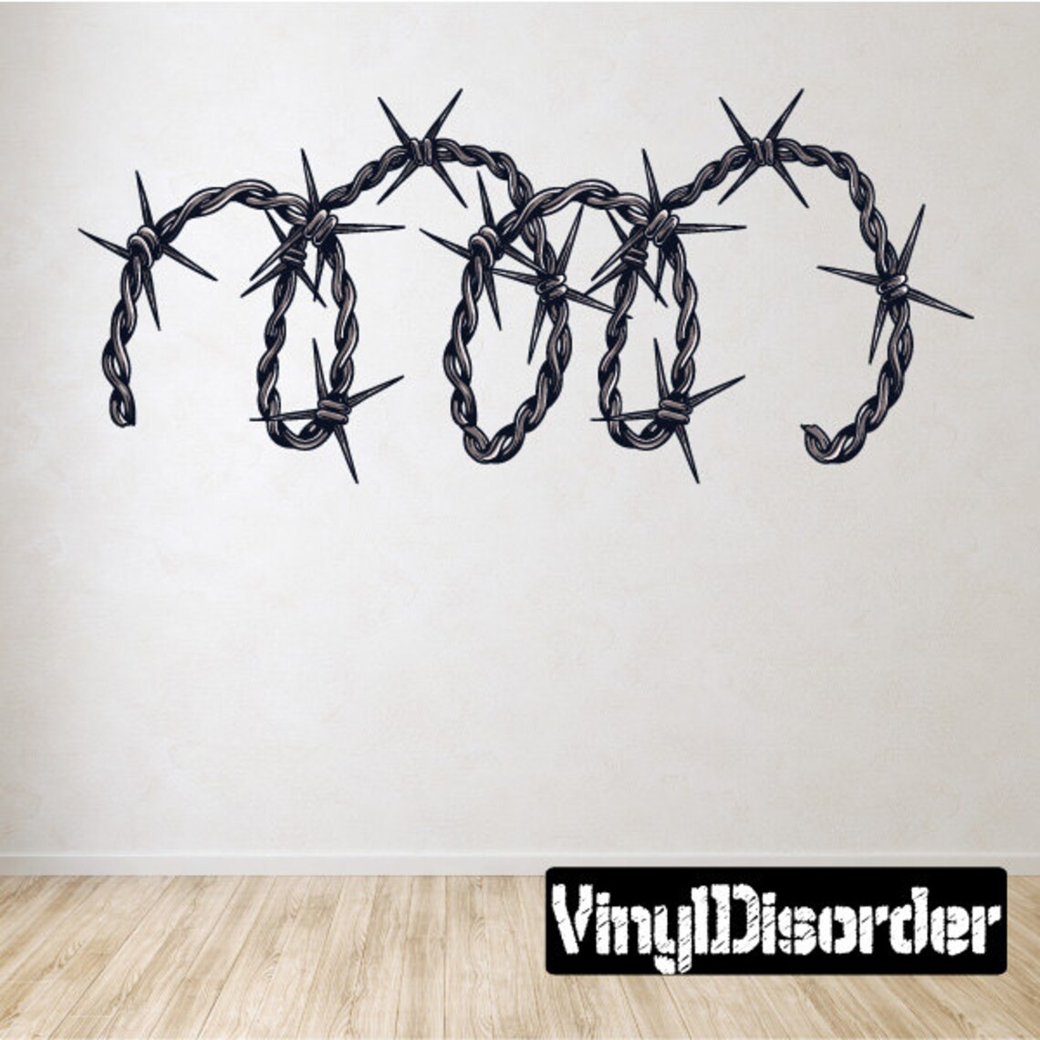 Barbed Wire Wall Decal Wall Fabric Vinyl Decal Removable - Etsy