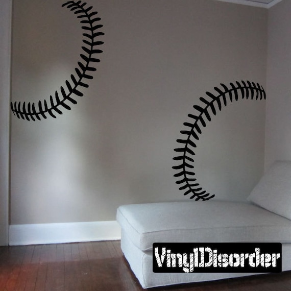 Baseball Stripes Vinyl Wall Decal or Car Sticker | Etsy