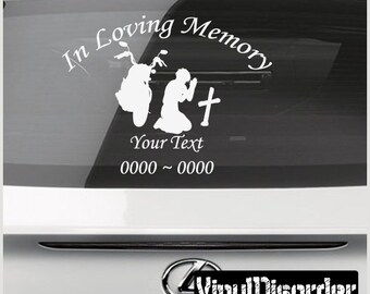 Dolphins 2 in Loving Memory Custom Car or Wall Vinyl Decal | Etsy