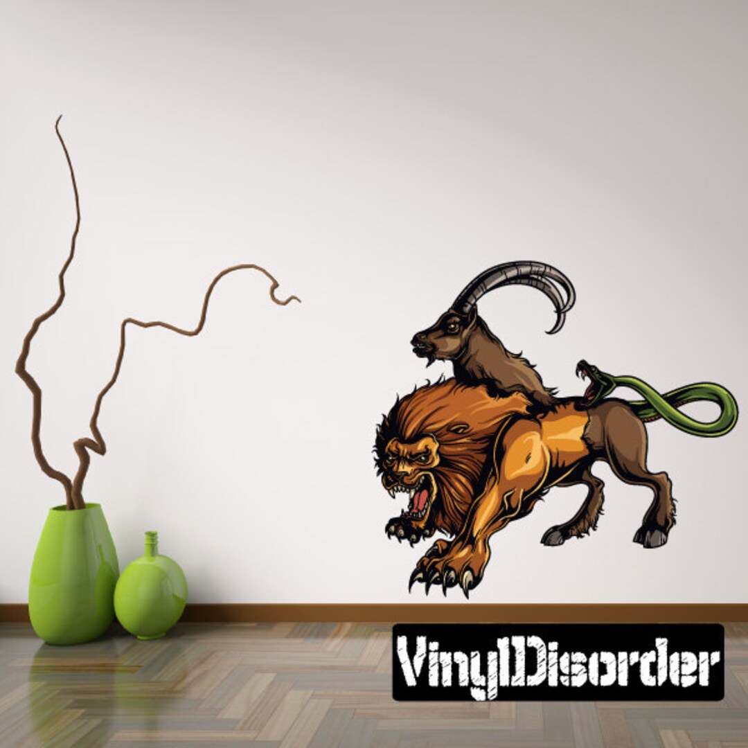 Mythical Creature Chimera Wall Decal - Wall Fabric - Vinyl Decal ...
