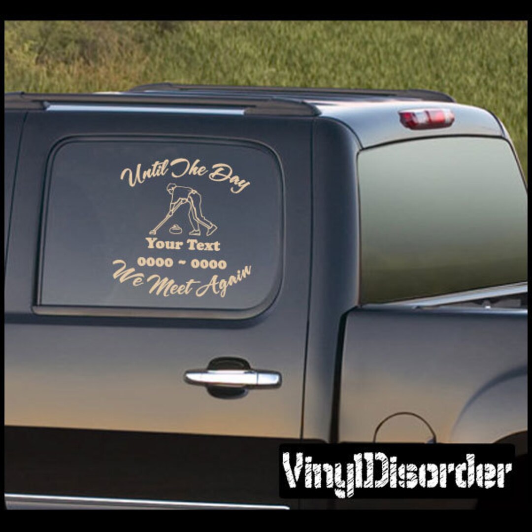 Curling 01 in Loving Memory Custom Car or Wall Vinyl Decal Stickers ...