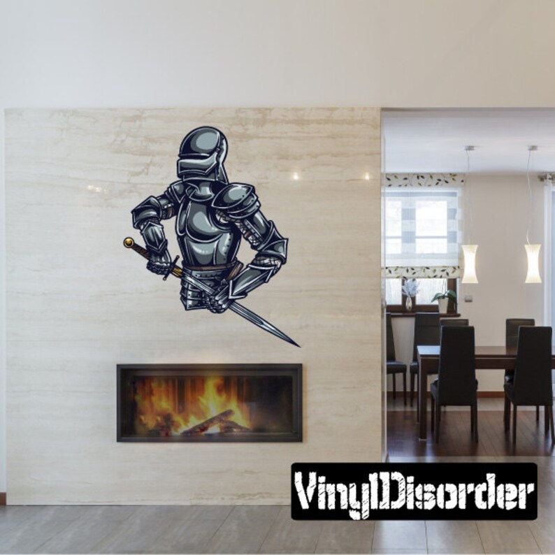 Medieval Knight Wall Decal Wall Fabric Vinyl Decal - Etsy