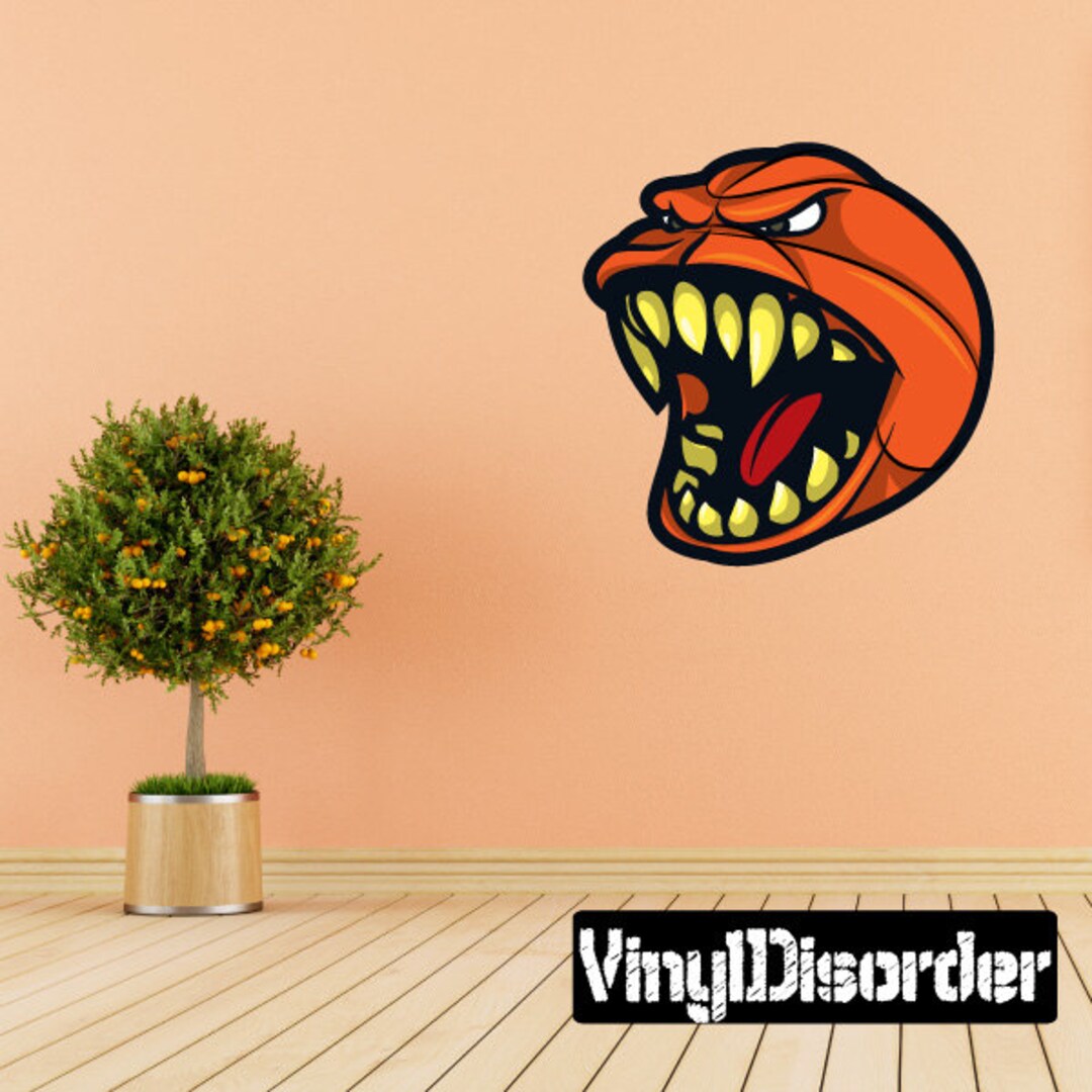 Screaming Basketball Wall Decal - Wall Fabric - Vinyl Decal - Removable ...