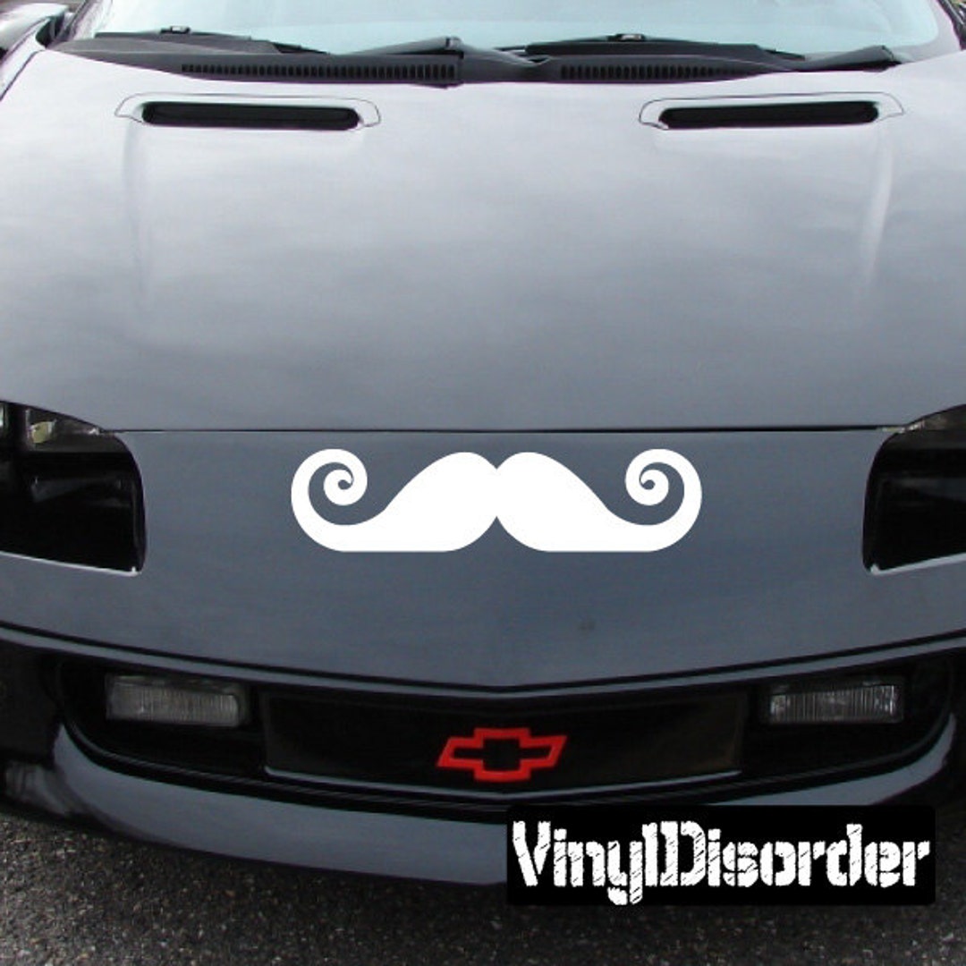 Mustache Vinyl Wall Decal or Car Sticker - Mvd002et - Etsy