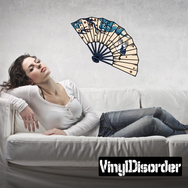 Japanese Symbol Fan Wall Decal Wall Fabric Vinyl Decal - Etsy