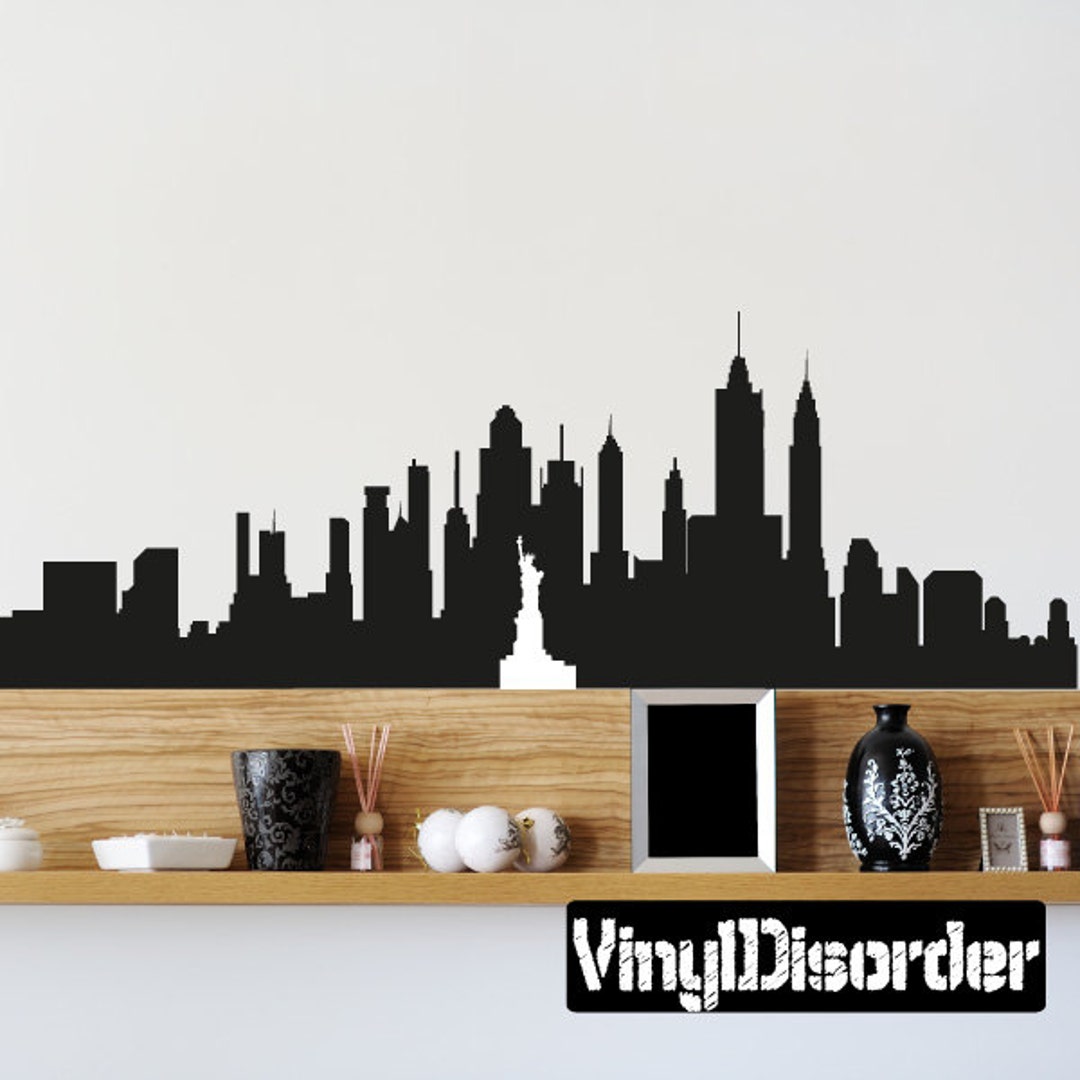 New York Skyline Vinyl Wall Decal or Car Sticker SS043ET - Etsy