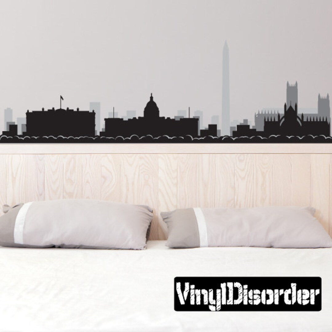 Washington DC Skyline Vinyl Wall Decal or Car Sticker - Vinyl Fabric ...