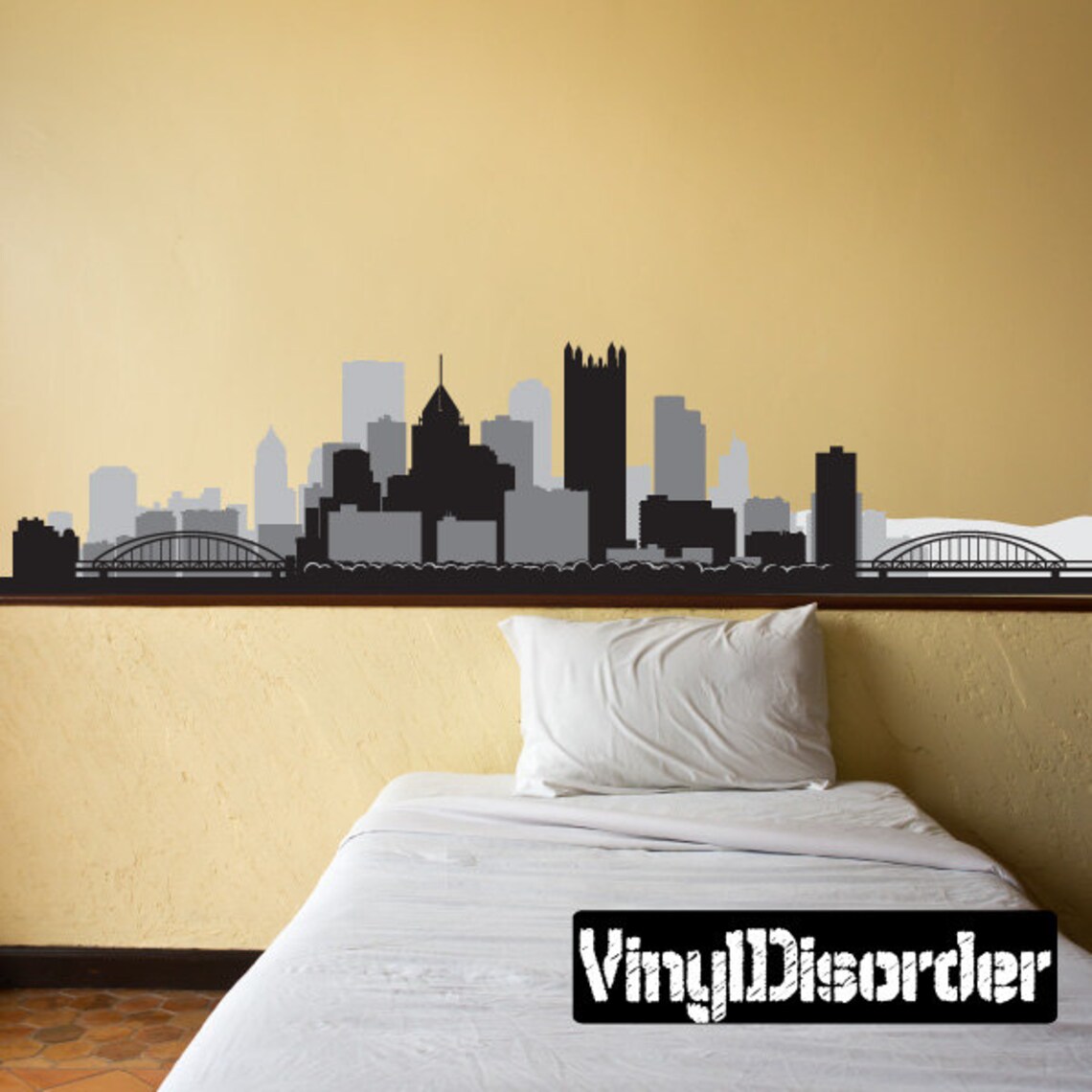 Pittsburgh Pennslyvania Skyline Vinyl Wall Decal or Car Sticker - Vinyl ...